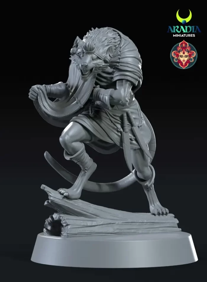 Mushika Miniature – Stealth Thief Character for D&D and RPGs